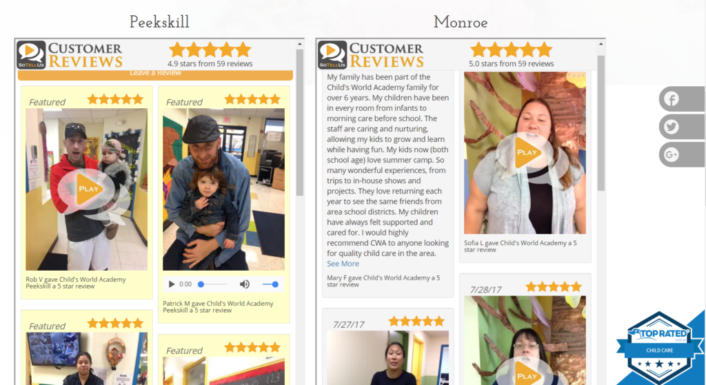 Child Care Marketing Case Study: Call to Action and Reviews Drive ...