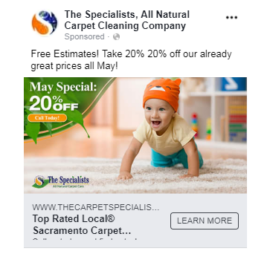 Facebook Ads for Carpet Cleaners: Examples and Tips from Marketing 360 ...