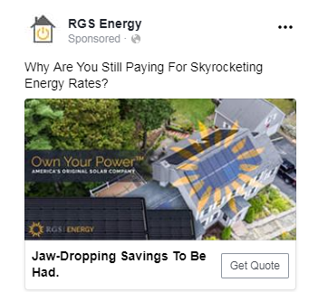 Solar Facebook Ads - Ad Examples from Marketing 360® - Marketing 360® Blog