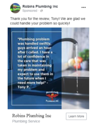 Facebook Ads for Plumbers - Examples and Tips from Marketing 360 ...