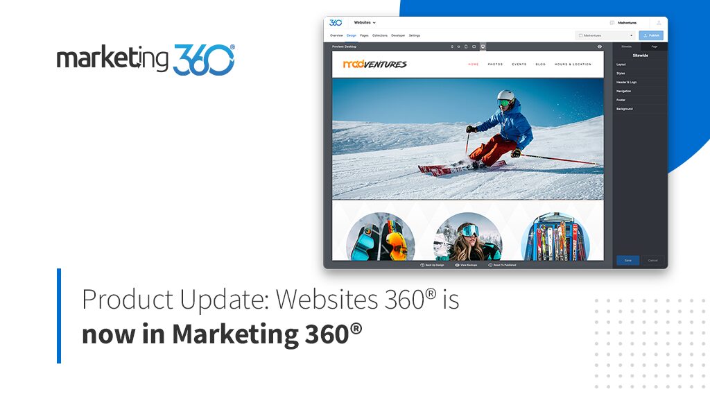 Product Update: Websites 360® is now in Marketing 360® - Marketing 360 ...